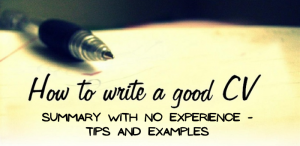 How To Write a Good CV Summary With No Experience - Tips and Examples